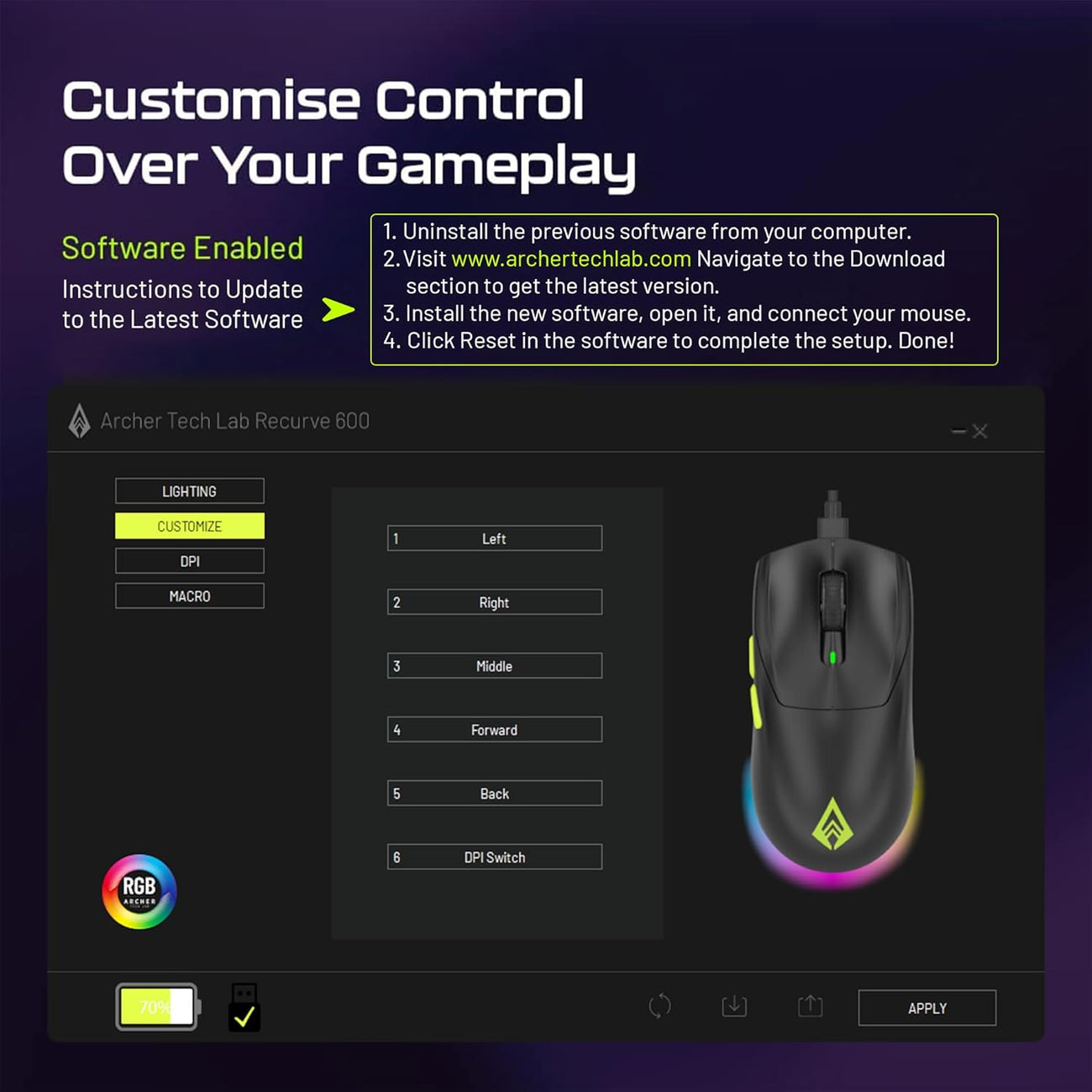 Recurve 600 Wireless Gaming Mouse | Gaming Mouse