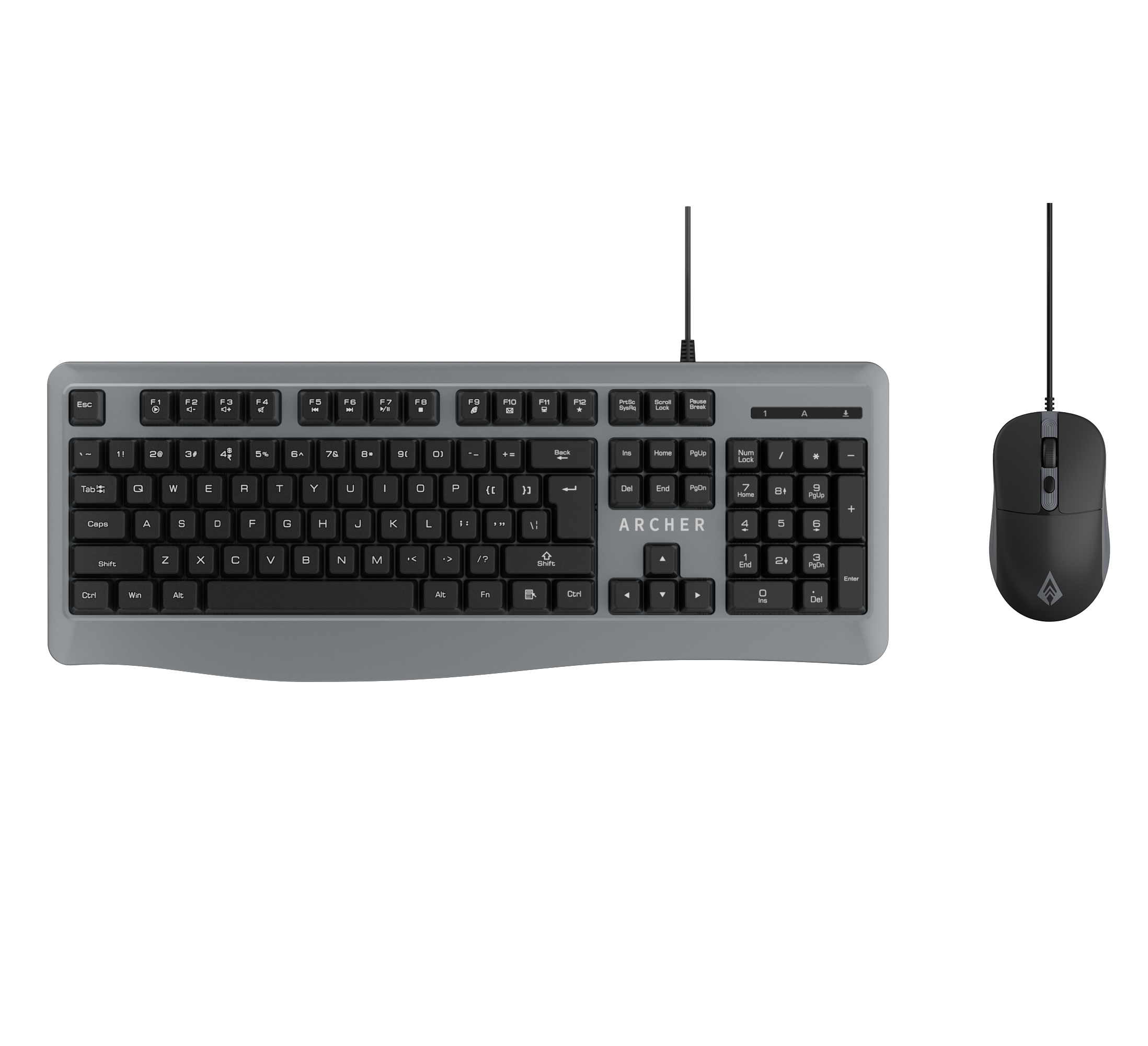Wired Office Keyboard & Mouse Combo 104 Keys, 1200 DPI